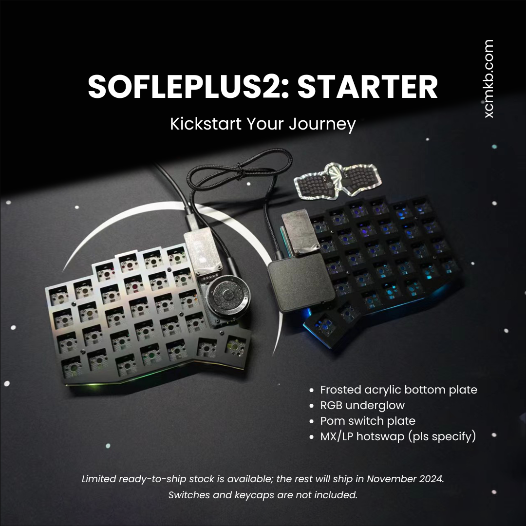 SoflePLUS2 - Split Ergonomic Keyboard Integrated w Trackpad – XCMKB