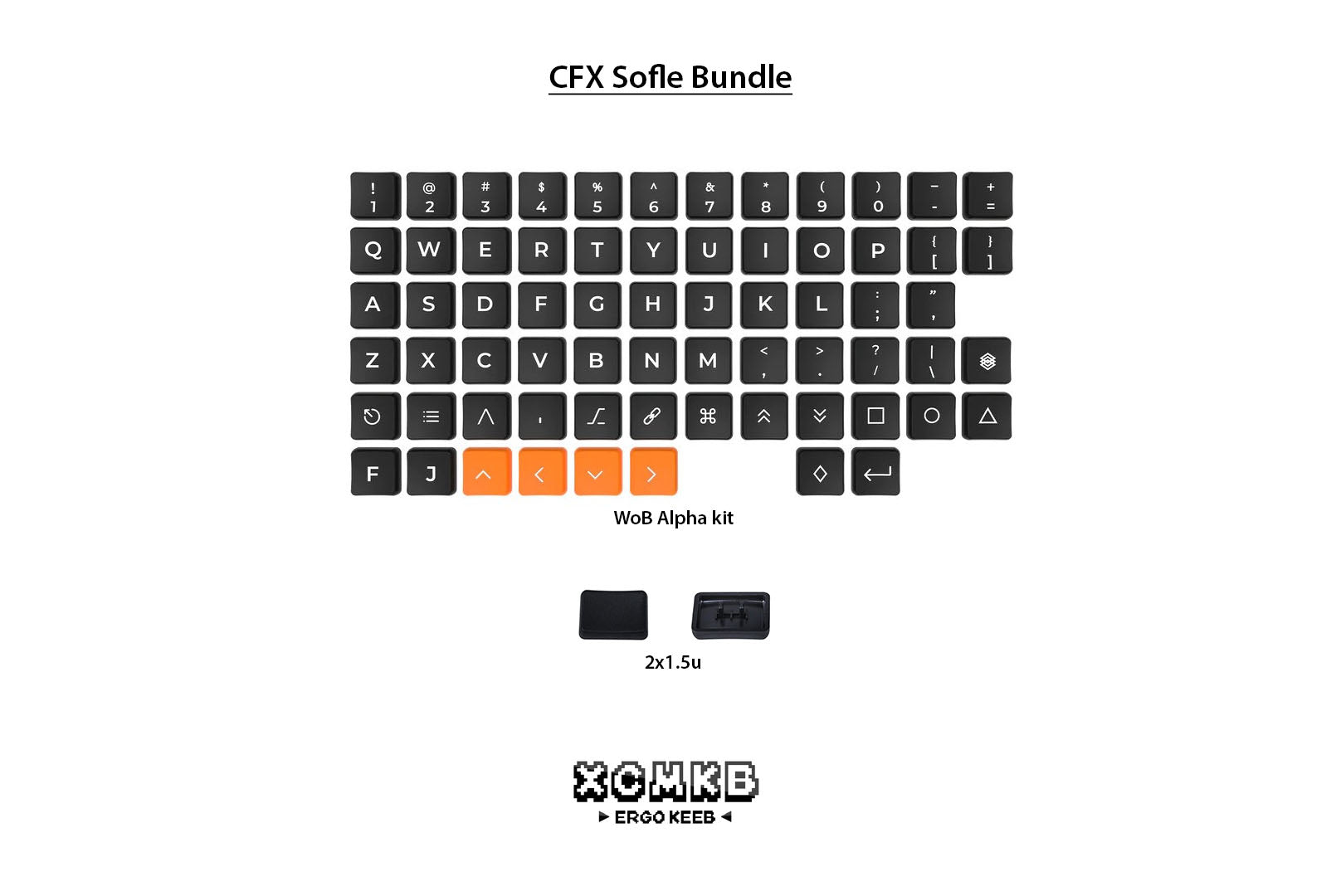 XCMKB: Low Profile Keycap Set MBK, CFX, Geekark