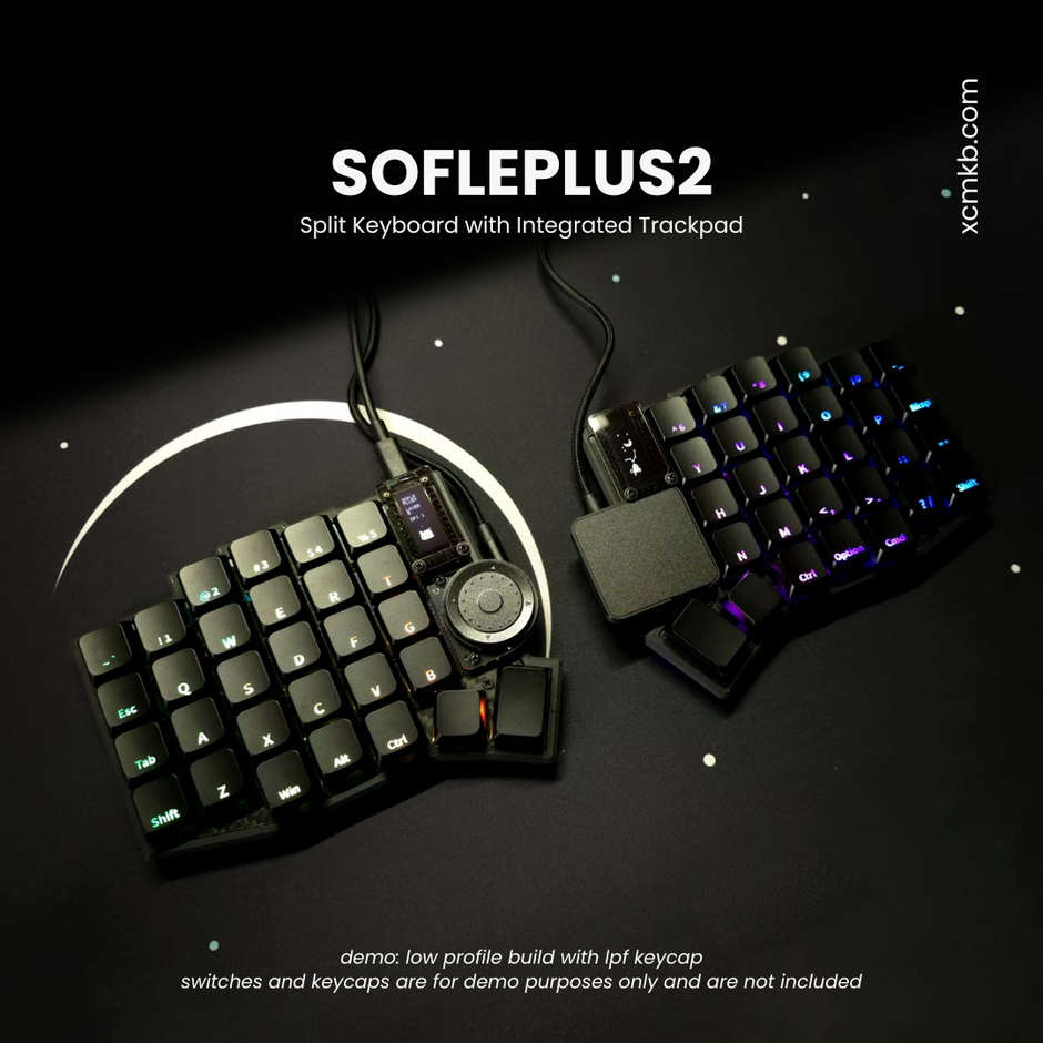 XCMKB - Split Keyboards with Trackball, Trackpad & Wireless Options